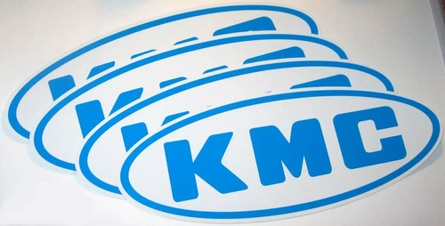 KMC CHAIN STICKERS 11 INCH SET OF 4 decals bicycle motor cycle bmx mtb ...