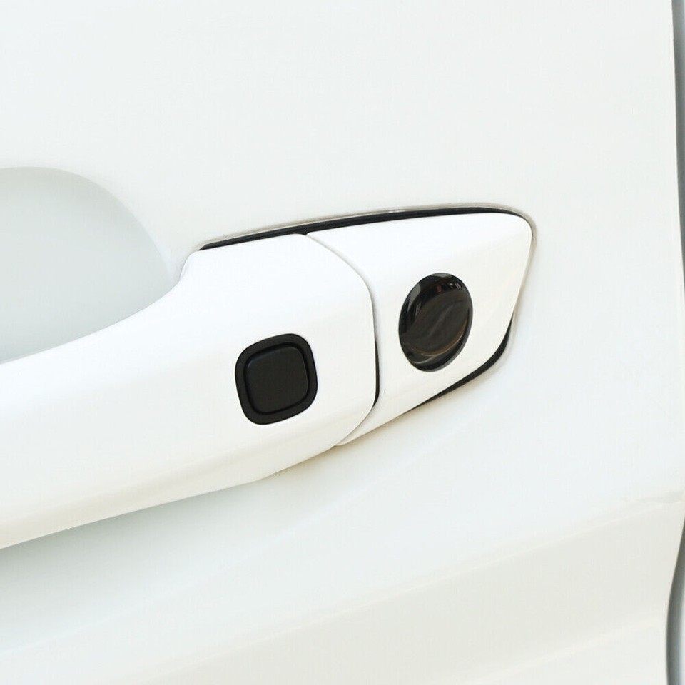 4x Black Universal Car Door Lock Keyhole Sticker Cover Protector Car ...