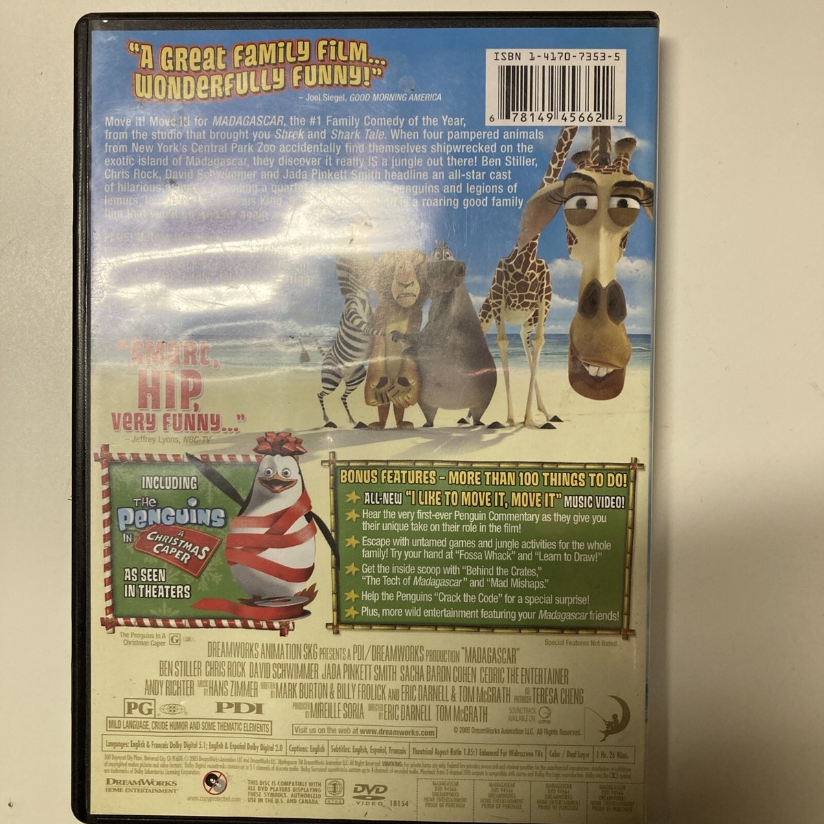 Madagascar Dvd 2005 Schermo Largo Las Mejores Ofertas En Madagascar