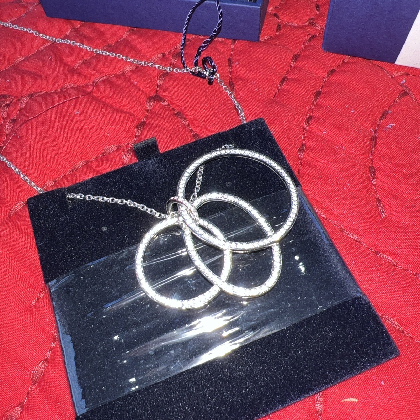 Swarovski Womens Hoola Hoop Necklace Pendant Crystal 16.5” Brand New In ...