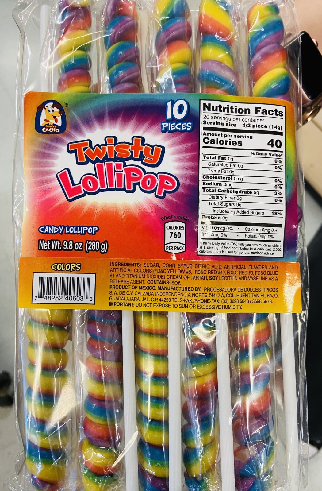 2 Pack Swirl Unicorn Rainbow Twisty & Round Pops Spiral Lollipop 10 In ...