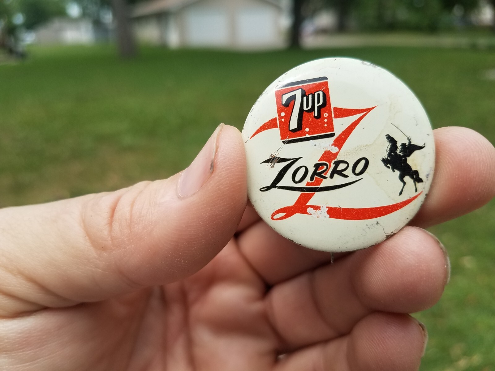 Vintage 1957 Walt Disney Productions 7Up Zorro Pinback Pin Button 1.5" Badge | eBay