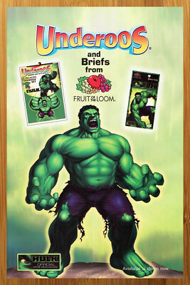 2003 Marvel Comics HULK Underoos Underwear Vintage Print Ad/Poster ...