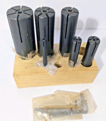 6 PCS Expanding Arbors Set Mandrels 1/4" To 1 1/4" Set is Missing 2 pc ...