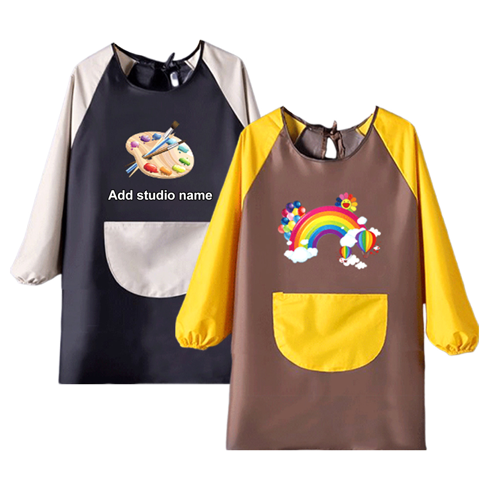2pcs Kids Art Smock Long Sleeves Baking Craft Waterproof Painting ...