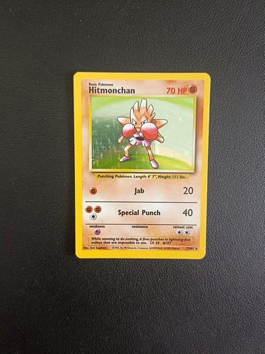 Hitmonchan - 7/102 - Pokemon Card Base Set Unlimited Holo Rare Exc ...