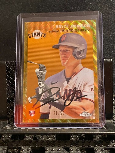 Bryce Johnson (RC) 2023 Topps Chrome Platinum Gold Wave #21/50 - Giants ...