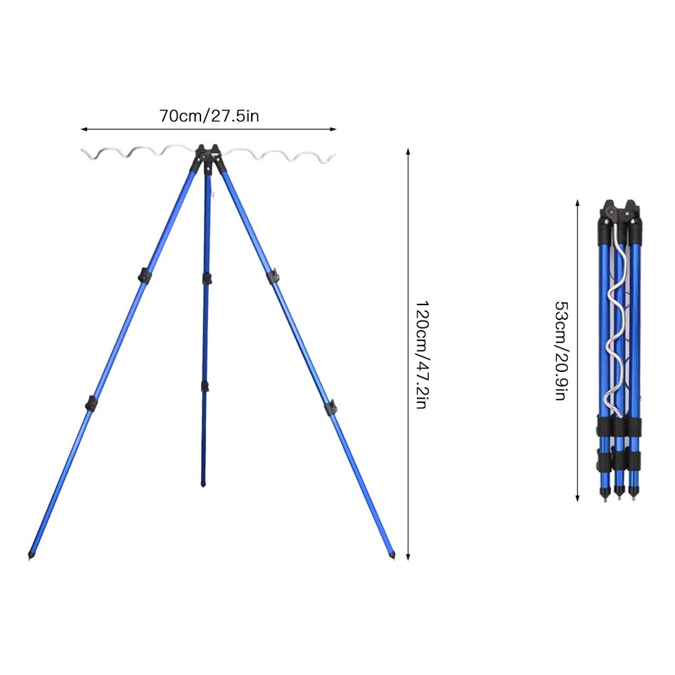 Fishing Rods Tripod Stand Telescopic Alloy Fishing Rod Holder T8L0 | eBay