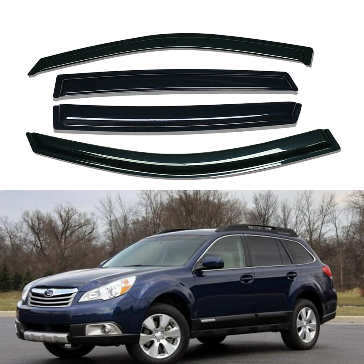 For 2015-2019 Subaru Outback 4pcs Window Visors Rain Guards Side Wind ...