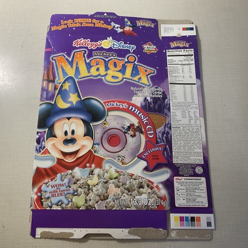 Mickey's Magix Cereal Box with Music CD Flat Kellogg's Vintage 2002 | eBay