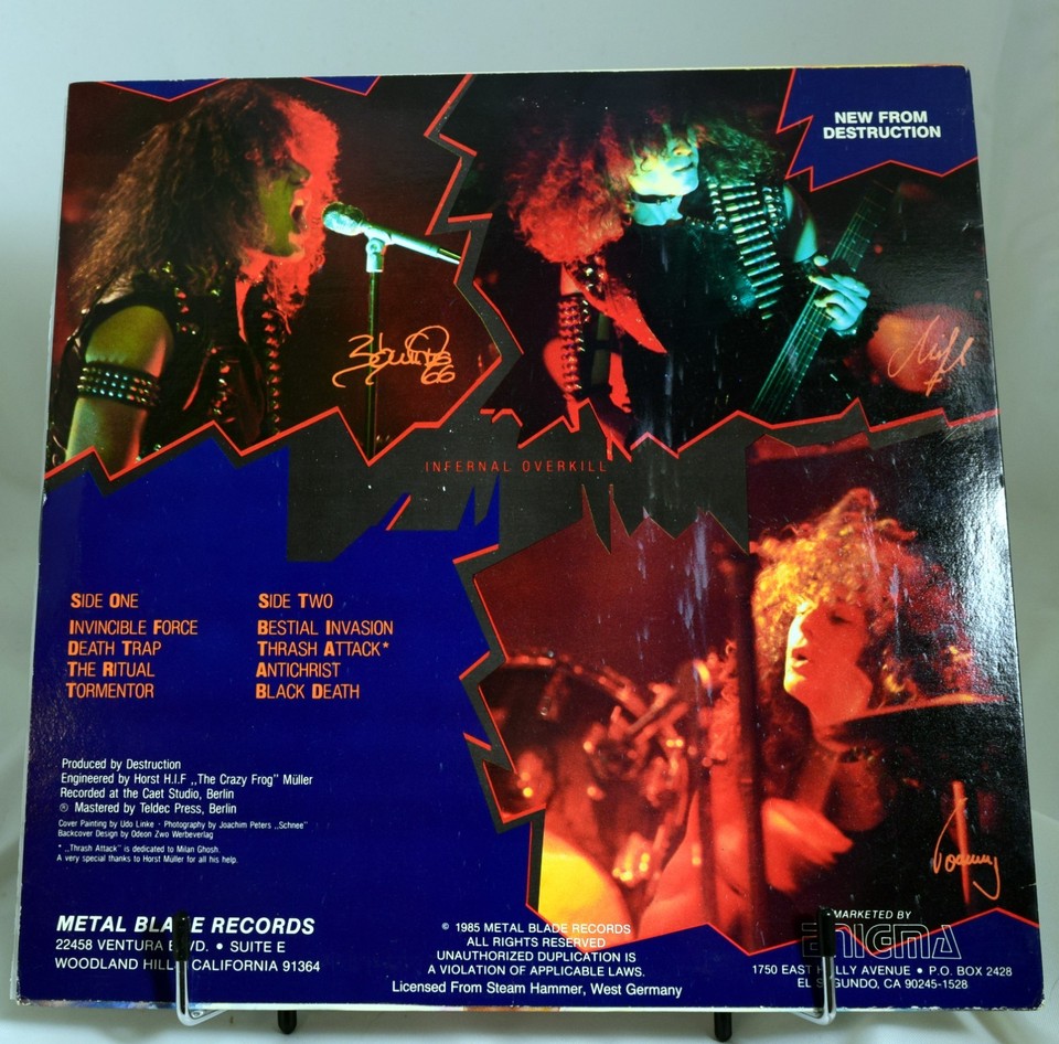 Destruction Infernal Overkill Original Pressing Metal Blade MBR 1048 ...