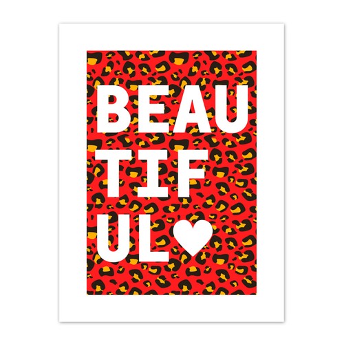 Leopard Words Beautiful Canvas Wall Art Print | eBay Australia