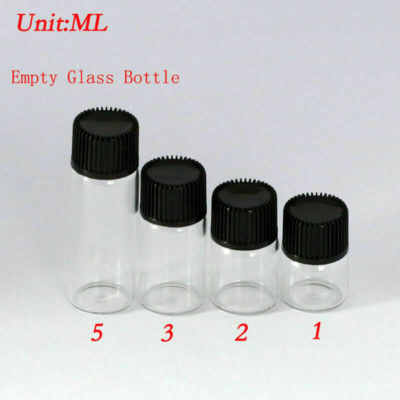 Whole Sale Small Bottle 1ml-5ml Clear Glass Bottles Vials with Plastic ...