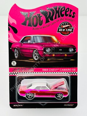 Hot Wheels 2024 RLC Redline Club 1969 CHEVY CAMARO SS Pink Party Car ...