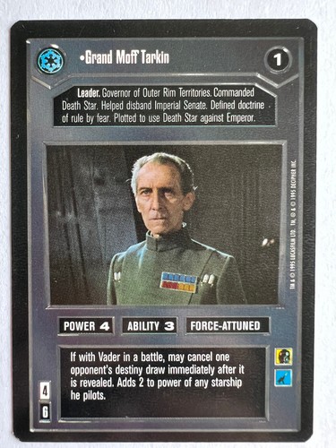 Star Wars CCG Premiere Limited R1 Rare Grand Moff Tarkin SWCCG | eBay