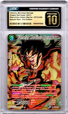 YAMCHA - BT10-008 CGC 10 DBS Dragon Ball Super - Rise Of The Unison Warrior SPR | eBay