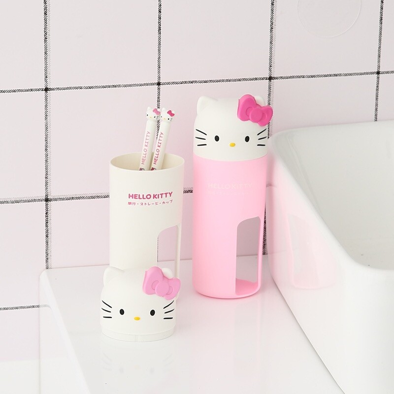Sanrio Hello Kitty Toothbrush & Cup Travel Set With Two ToothBrushes ...