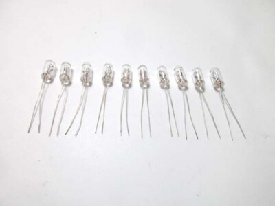 10 (Ten) Bulbs 6 Volt 3mm 55ma Tiny Miniature Lamp Bulbs with Tracking ...