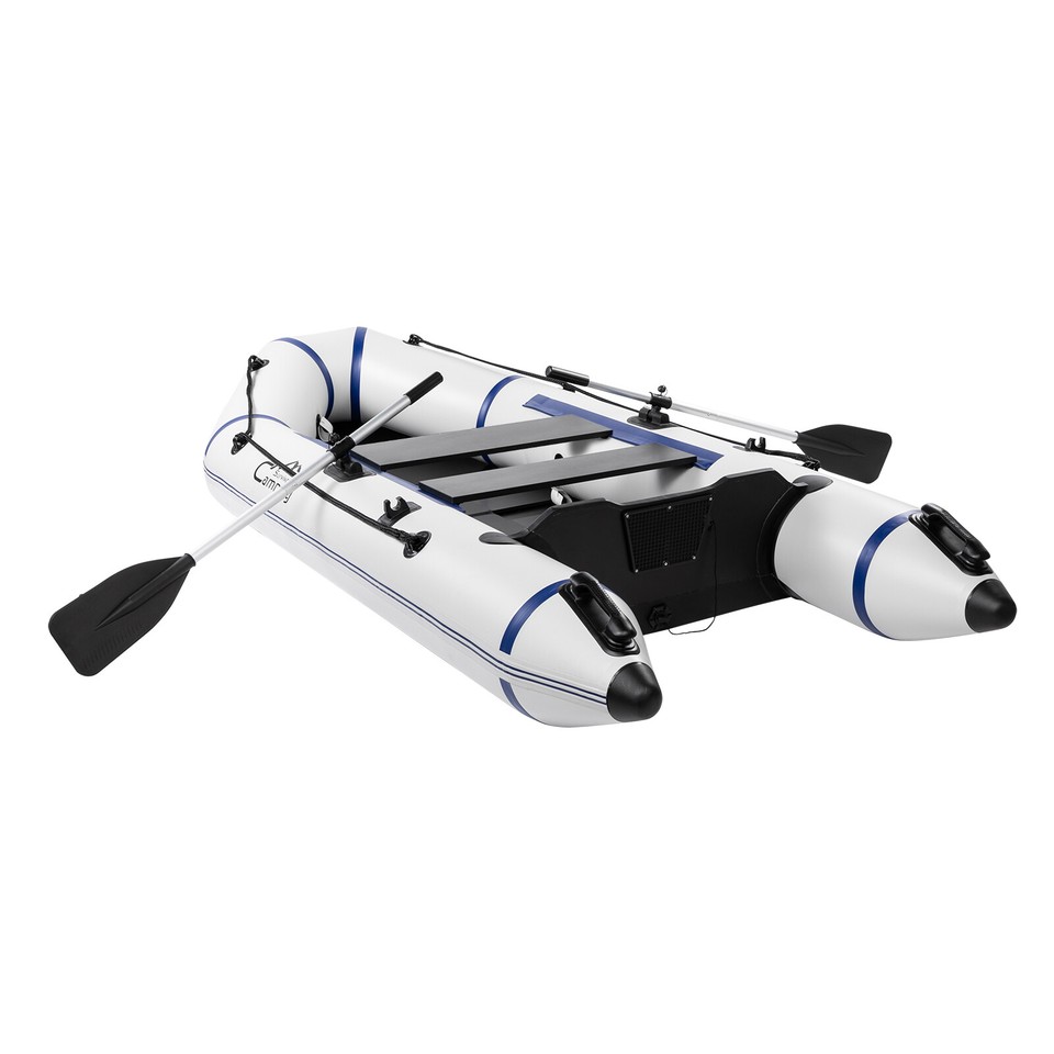 10ft Inflatable Fishing Boat Raft Dinghy Pontoon with Foot Pump Paddles ...