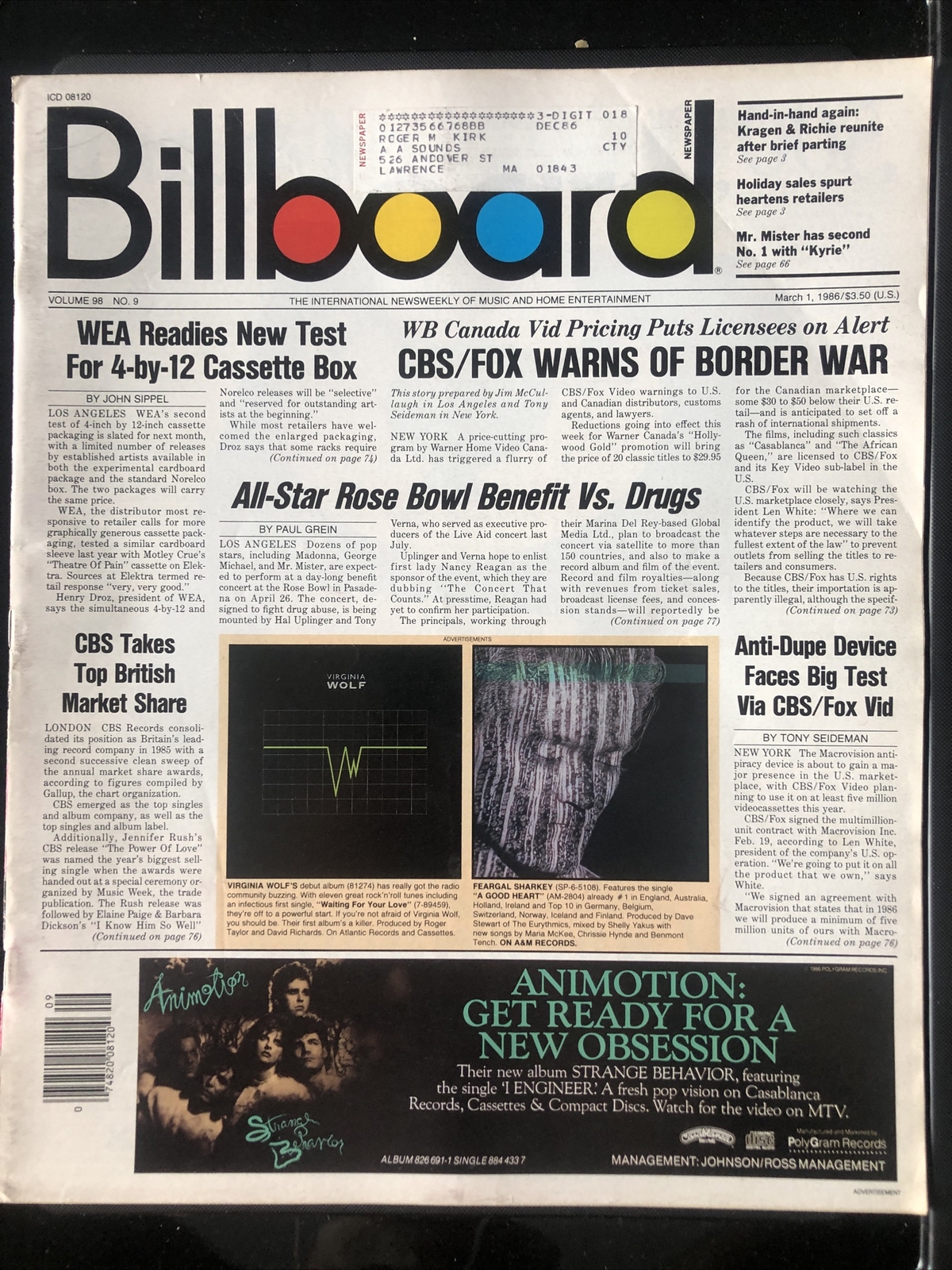 Billboard Magazine March 1 1986 | eBay