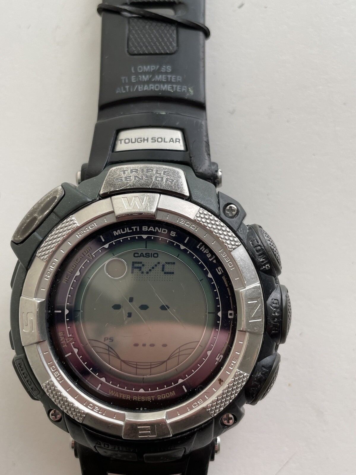 Casio Paw-1500 3134 Men's Watch Pathfinder 20bar Stainless Steel Back ...