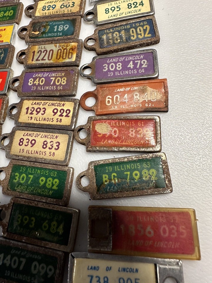 Vintage Illinois DAV Miniature License Plates Tags Lot Of 48 Disabled ...