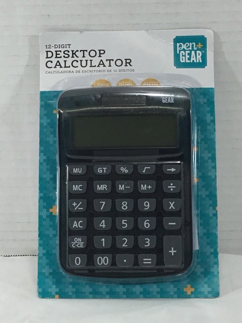 New Pen + Gear 12 Digit Desktop Calculator with Large Display - Dual ...