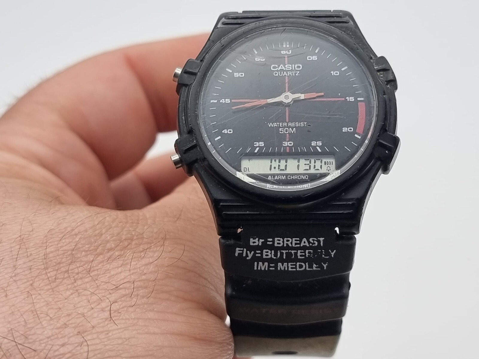 ⭐️ Vintage CASIO AW-5 Anadigi Analog DIGITAL WATCH 1301 Malaysia RARE ...