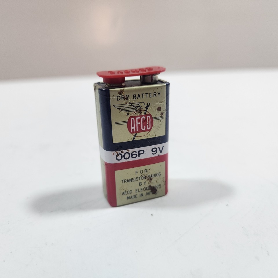 Vintage Afco 9V Transistor Radio Battery Made in Japan Dry Battery ...
