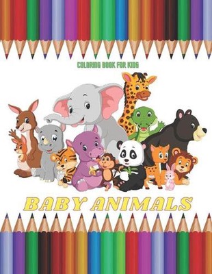 BABY ANIMALS - Coloring Book For Kids by Anna Shenton Paperback Book | eBay