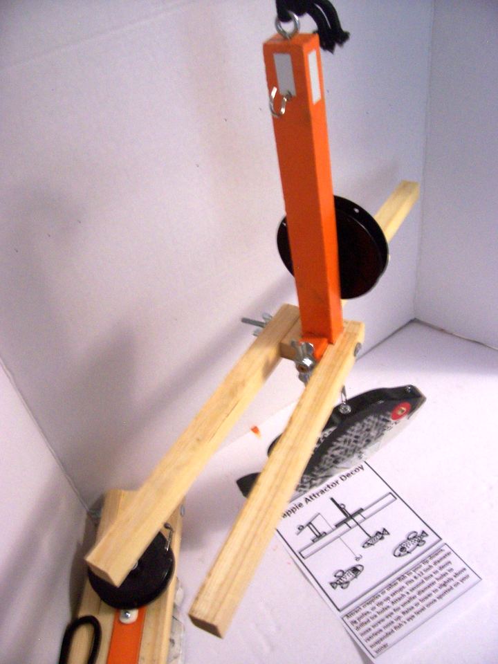 Ice Fishing 8" Black Crappie Attractor Decoy System -Handcrafted in Wi ...