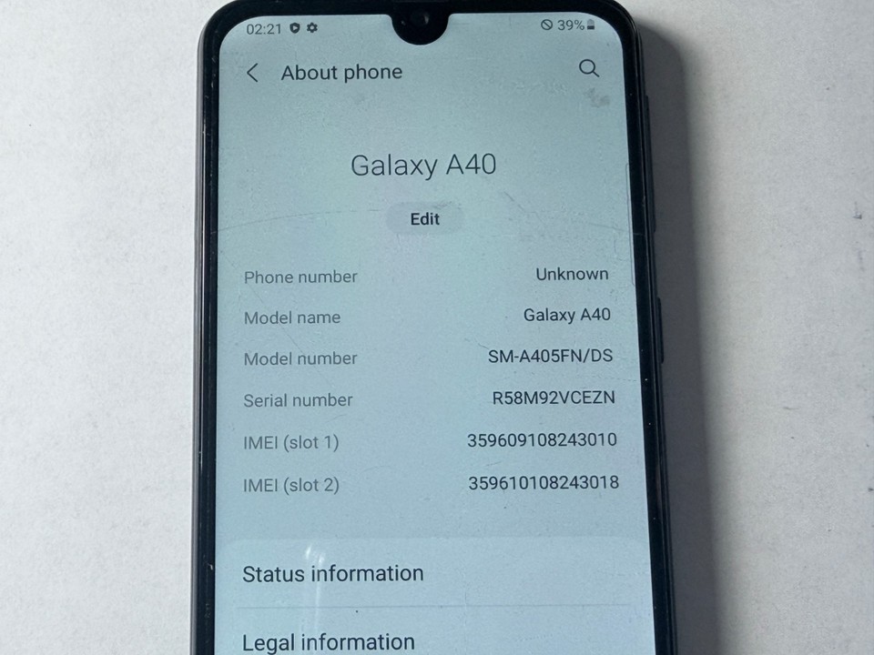 UNLOCKED Samsung Galaxy A40 SM-A405FN/DS 64 GB DUAL SIM 4G LTE Smart ...