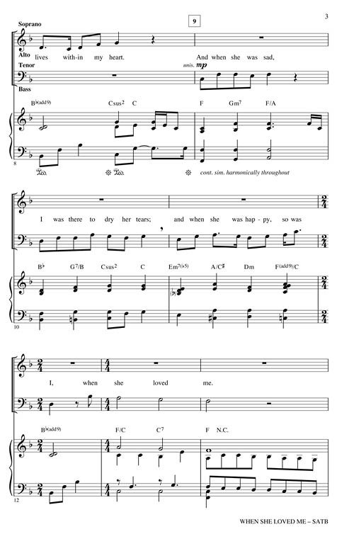 When She Loved Me (from Toy Story 2) Disney Choral SATB Sarah McL | eBay