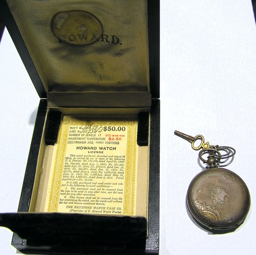 Antique Howard Pocket Watch Key Wind, Original Box & Certificate, NR ...