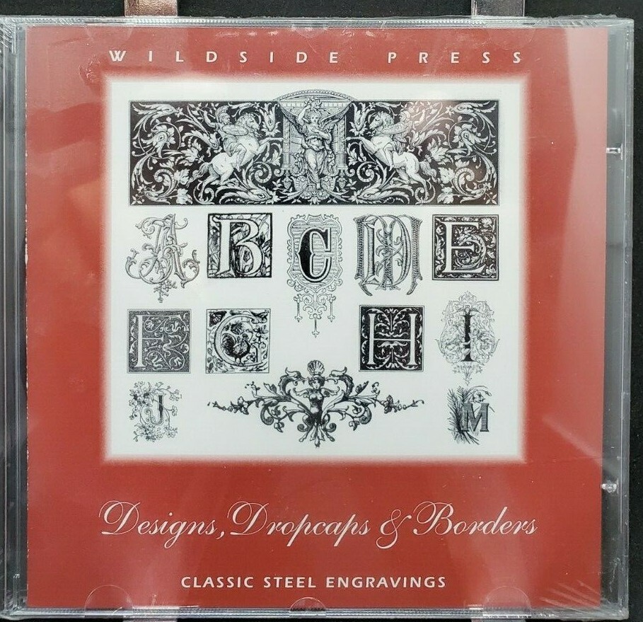 Designs, Dropcaps & Borders - hi-res steel engravings - graphic ...