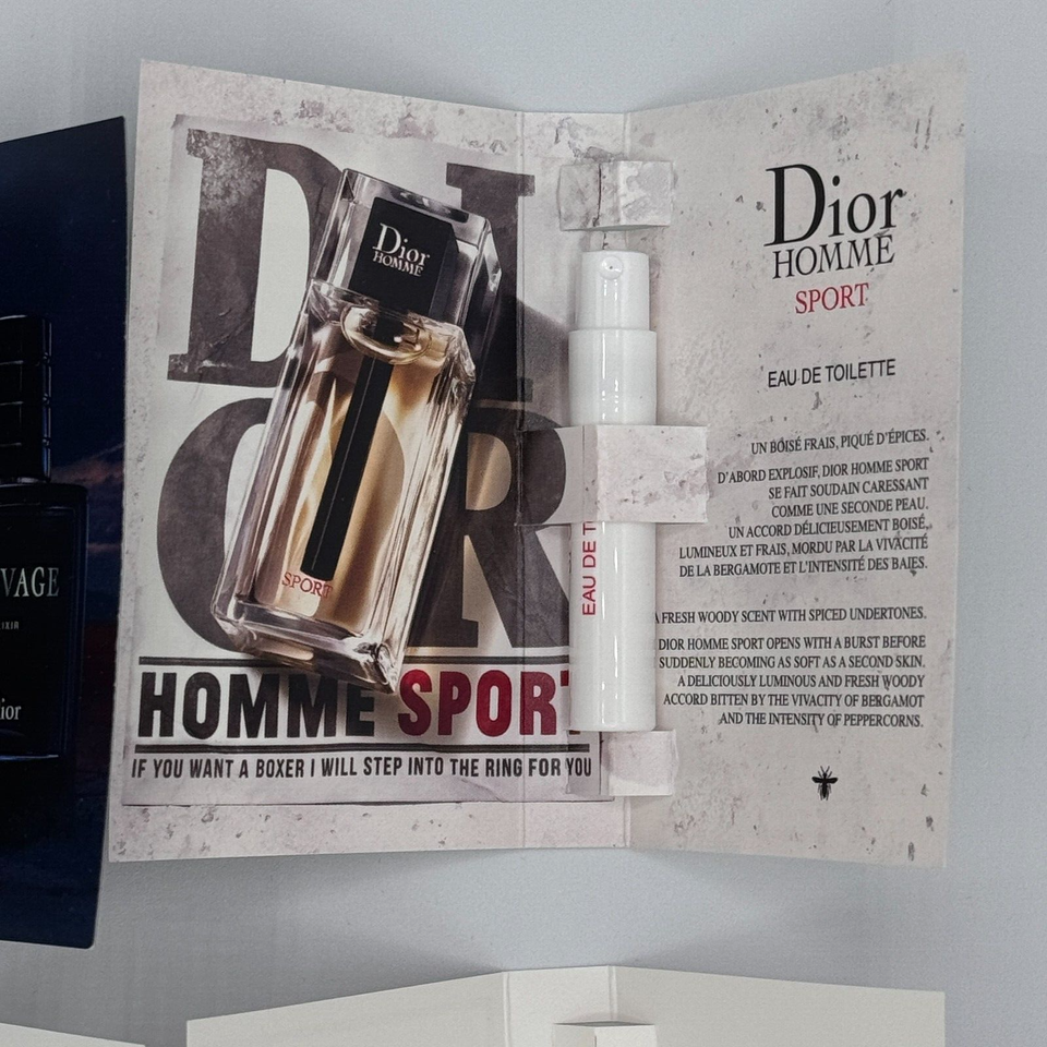 Dior Perfume Collection Sample 4pcs (Miss Dior, Jadore, Sauvage, Homme ...