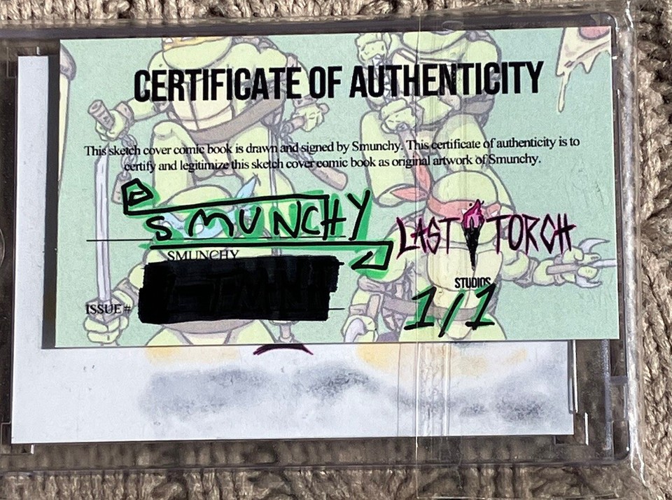 Smunchy “Spoon” Violator Willie SKETCH Card Signed With COA *Very Rare ...