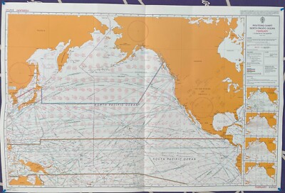 Admiralty FEBRUARY 5127(2) ROUTEING CHART NORTH PACIFIC OCEAN Map Paper ...