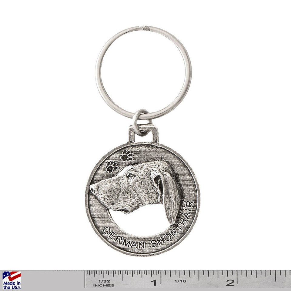 Creative Pewter Designs German Shorthair Dog Pewter KeyChain, Key Fob ...