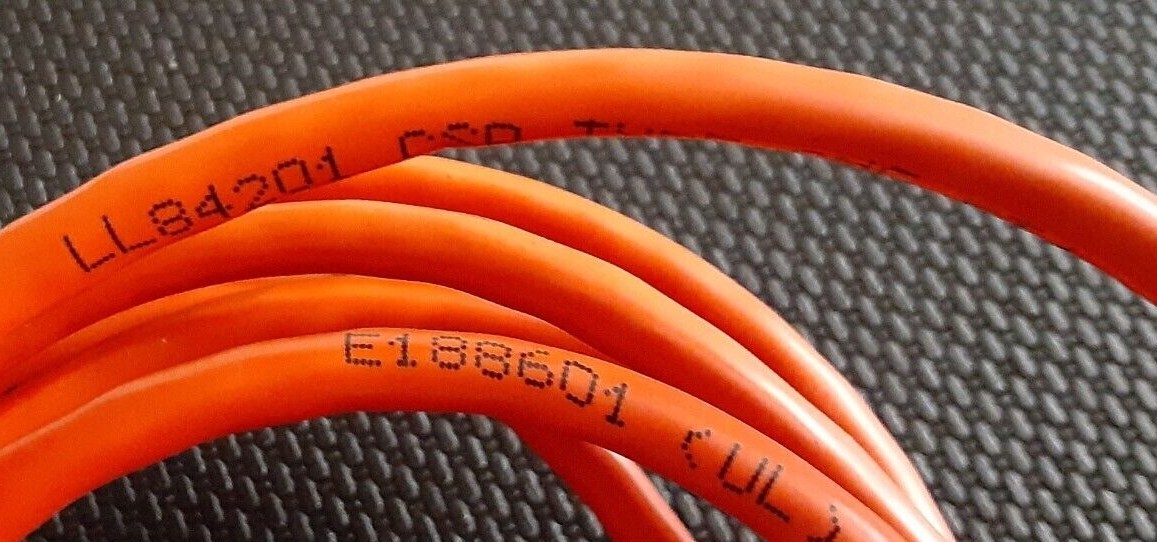 UTP Patch Cable, Cat 5 LL84201 CSA Type CMG FT4 Copartner, Orange 6 ft ...