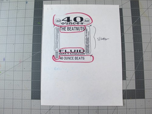 vtg 1990s hip hop Original art Joe Buck concept logo Beat Nuts Beatnuts ...