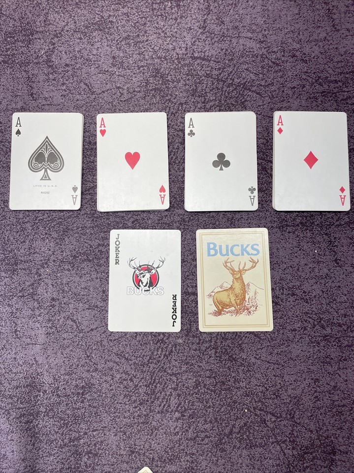 Vintage 1990 Phillip Morris Bucks Playing Cards Complete Deck Great ...