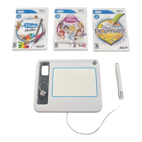 Nintendo Wii uDraw Art Tablet w/ Studio Disney Princess & Pictionary ...