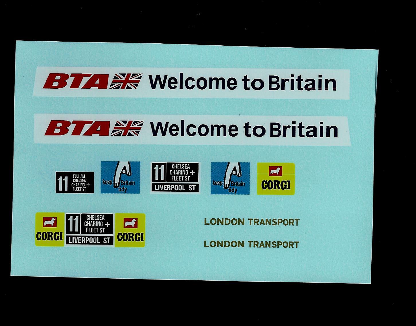 CORGI 469 ROUTEMASTER BUS TRANSFERS/DECALS | eBay