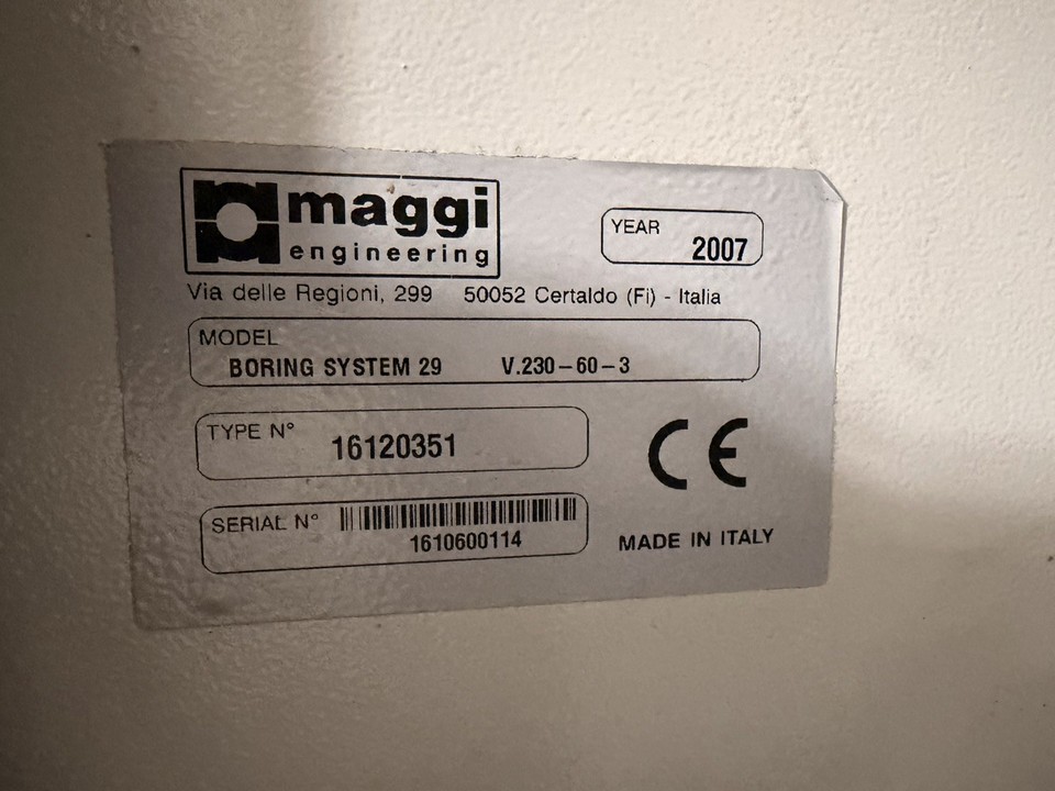 2007 Maggi Boring System 29 Line Boring Machine Woodworking Cabinet ...