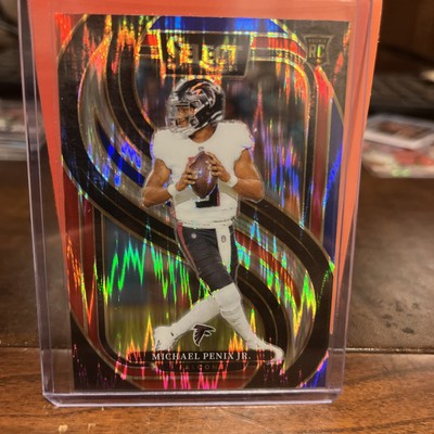 Michael Penix Jr. 2024 Panini Select Premier Red & Blue Shock Prizm ...