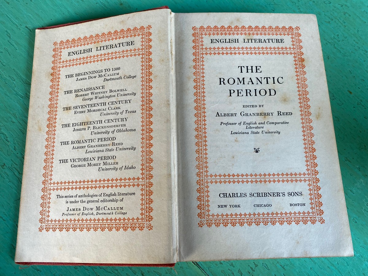 English Romanticism Literature Romantic Poetry And Prose (Oxford