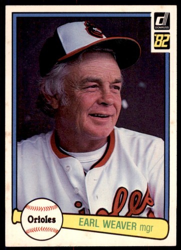 1982 DONRUSS EARL WEAVER . BALTIMORE ORIOLES #27 | eBay