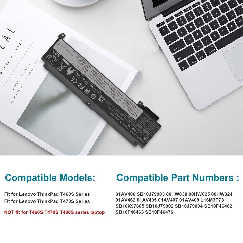 Battery For Lenovo Thinkpad T460s T470s 01AV405 00HW022 00HW024 -us | eBay