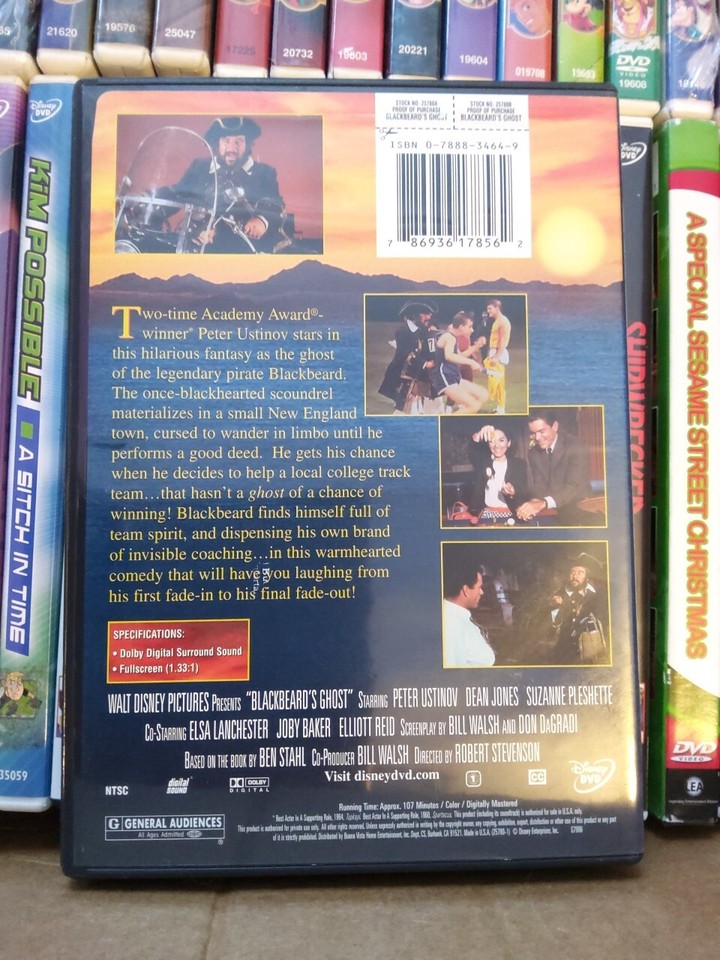Disney's Blackbeard's Ghost (DVD, 1968) 786936178562 | eBay